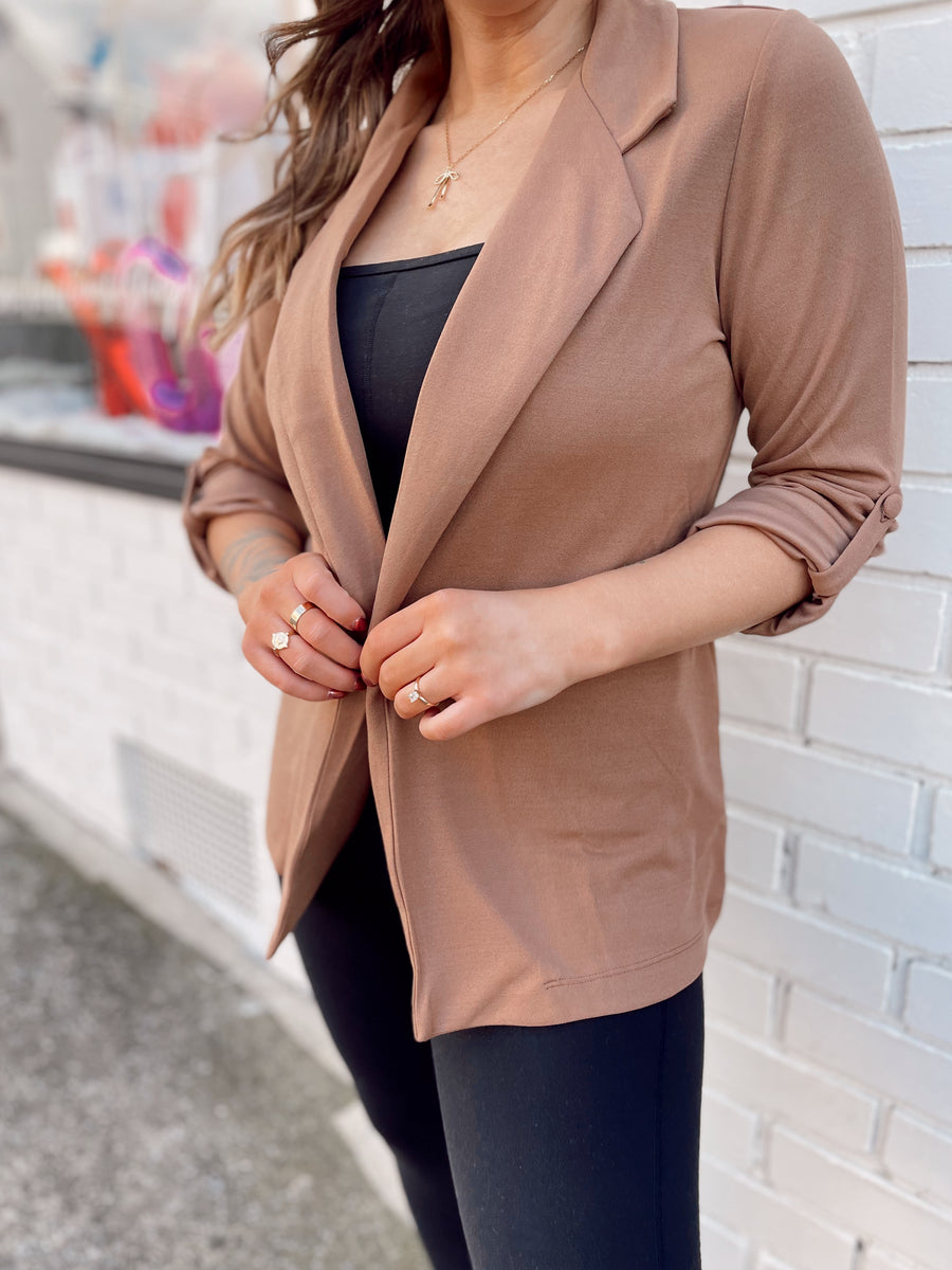 Back to Basics Blazer in Mocha – Henhouse Shoppe