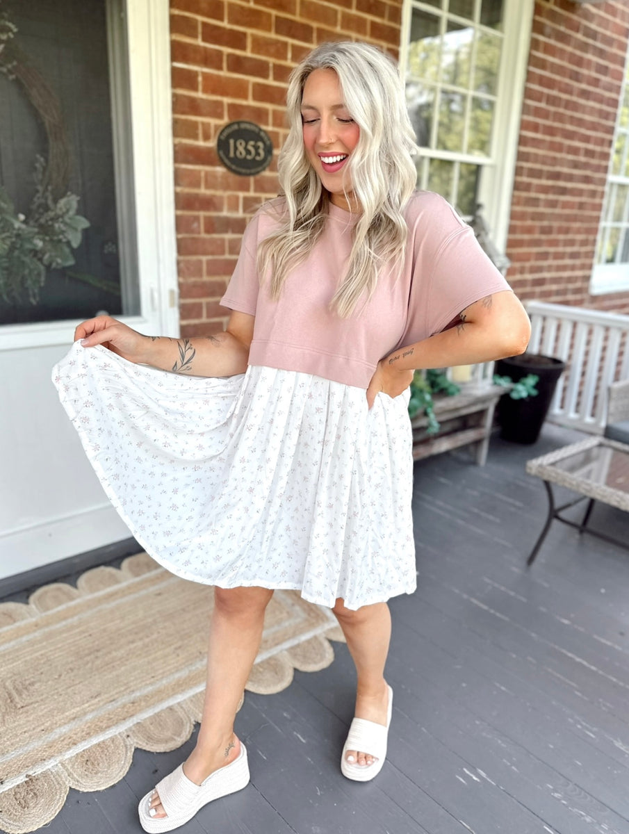 Girls Flower Power Dress | Mauve – Henhouse Shoppe