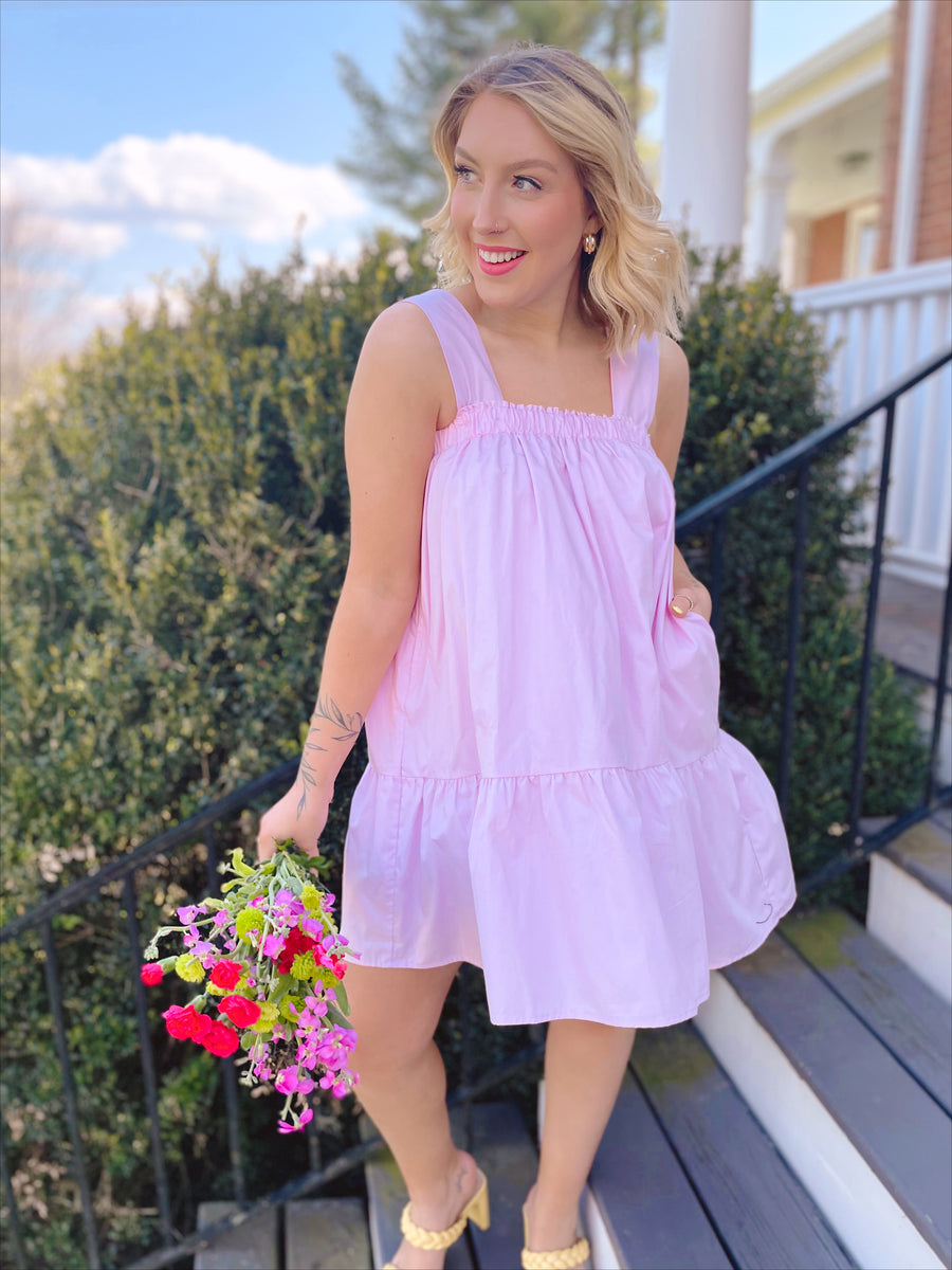 Bri's bubble dress in Lavender – Henhouse Shoppe